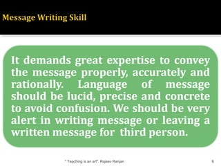 Message writing tips and techniques - format and examples | PPT