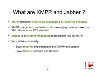Messaging With Erlang And Jabber | PDF | Web Conferencing | Computer Software and Applications