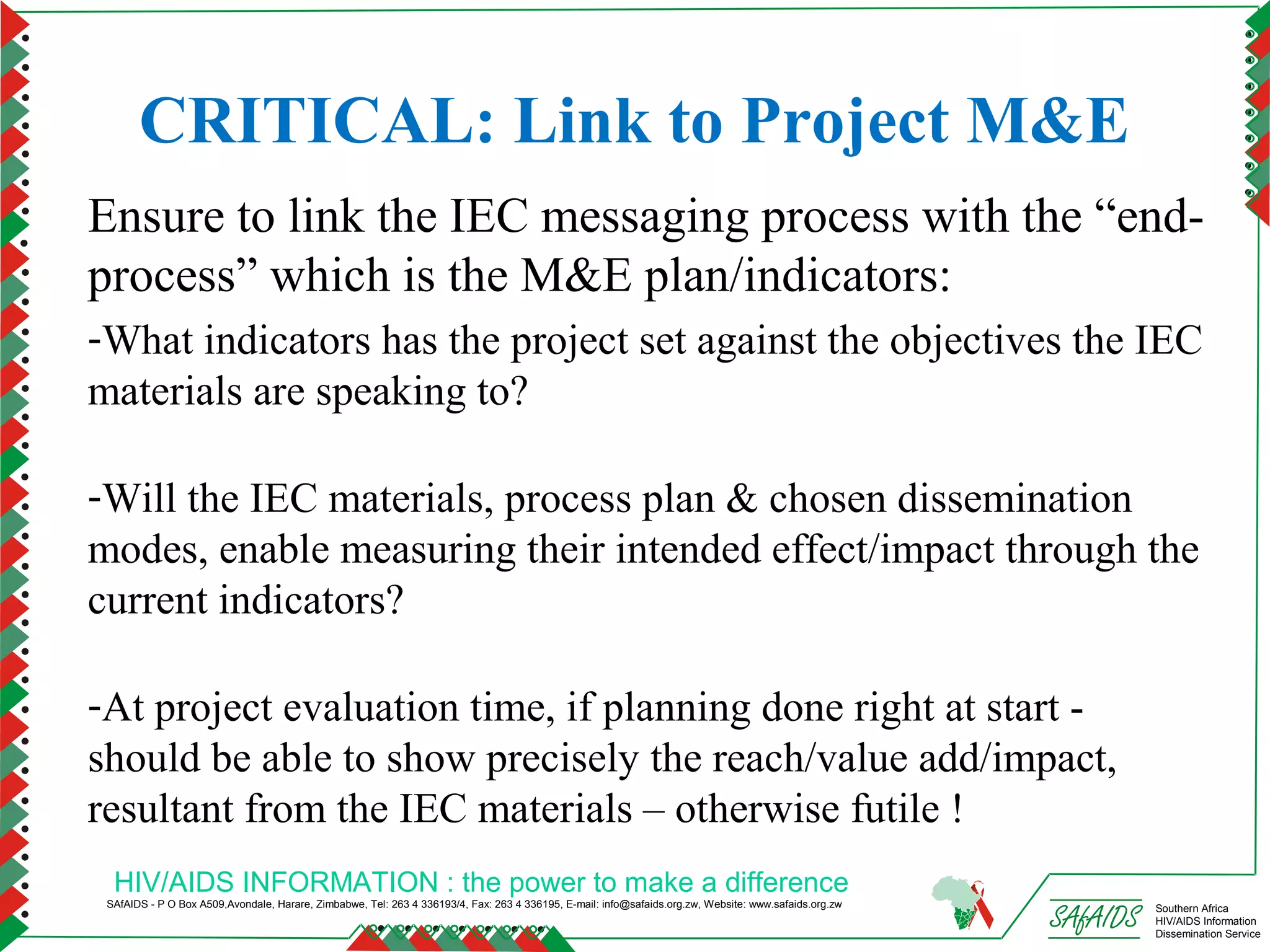 Messaging and IEC Material Development | PPT