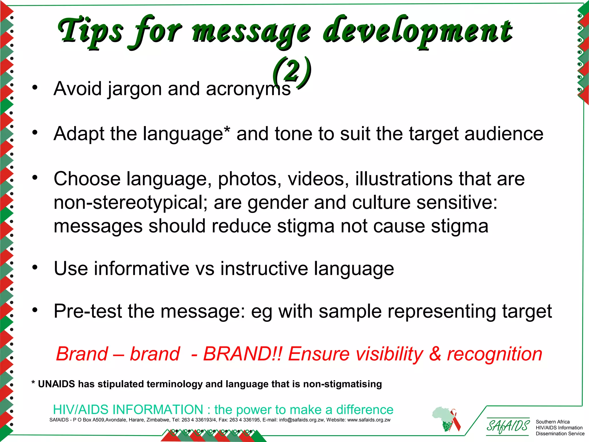 Messaging and IEC Material Development | PPT