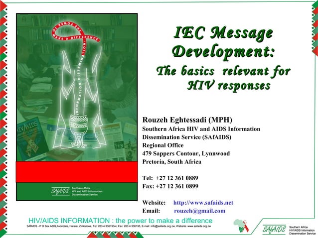 Messaging and IEC Material Development | PPT | Infectious Diseases ...