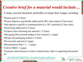Messaging and IEC Material Development | PPT