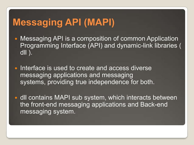 Messaging API (MAPI) | PPT