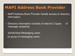 Messaging API (MAPI) | PPTX