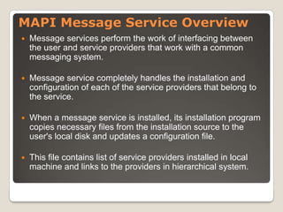 Messaging API (MAPI) | PPTX