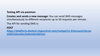 Messaging APIs of RingCentral | PPT