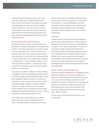 Messaging Matters Most | PDF