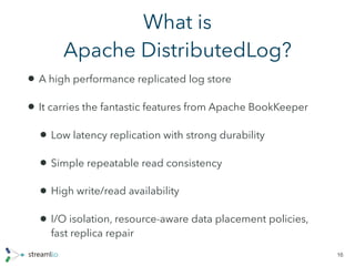 Messaging, storage, or both? The real time story of Pulsar and Apache DistributedLog | PPT