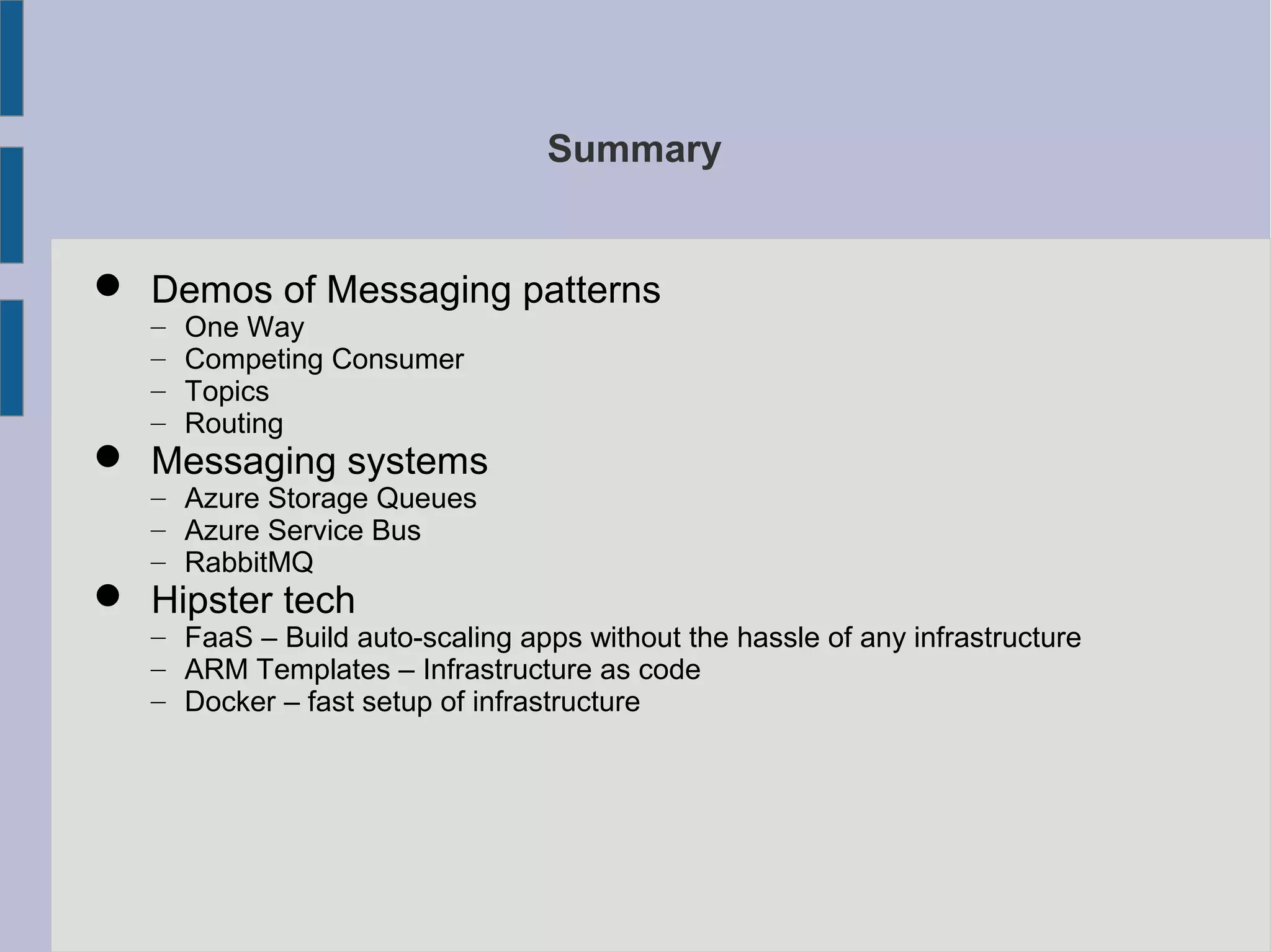 Messaging Rabbitmq Azure Service Bus Docker And Azure Functions Ppt