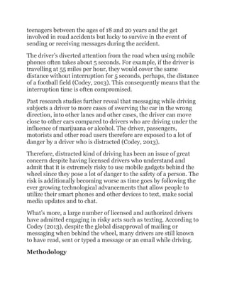 Messaging while driving essay | PDF
