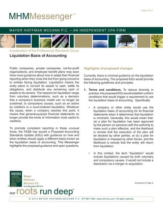 Liquidation Basis of Accounting | PDF