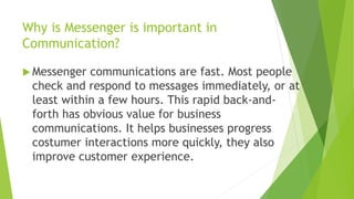 MESSENGER (Anthony).pptx | Social Networking | Internet