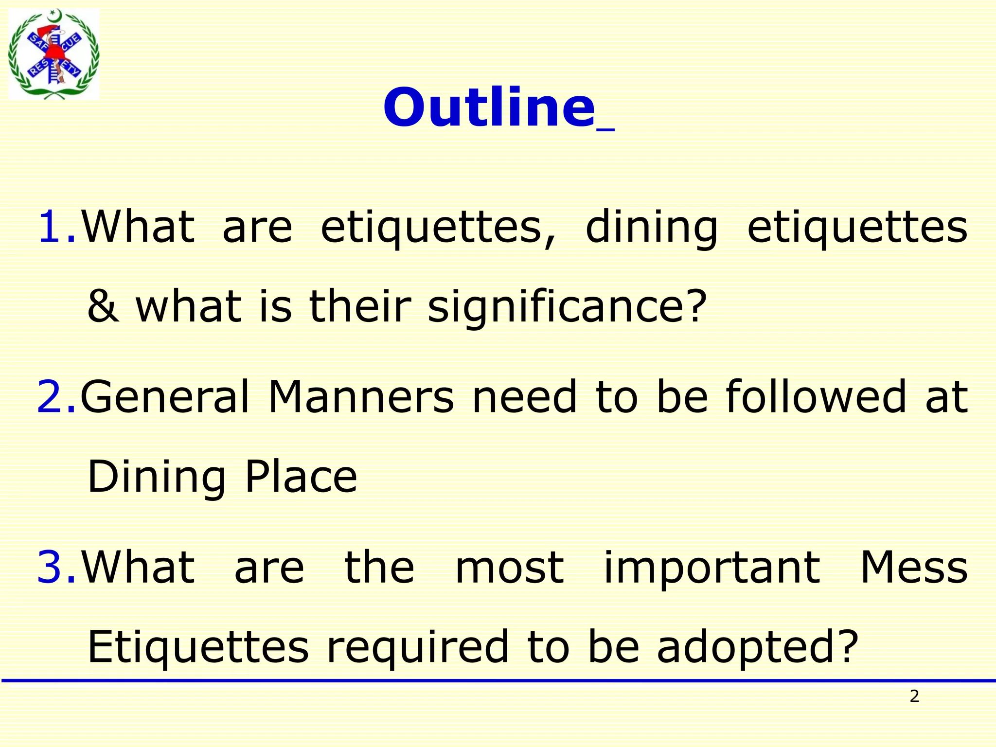 Mess etiquettes | PPT