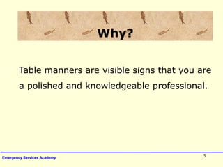 Mess etiquettes | PPT
