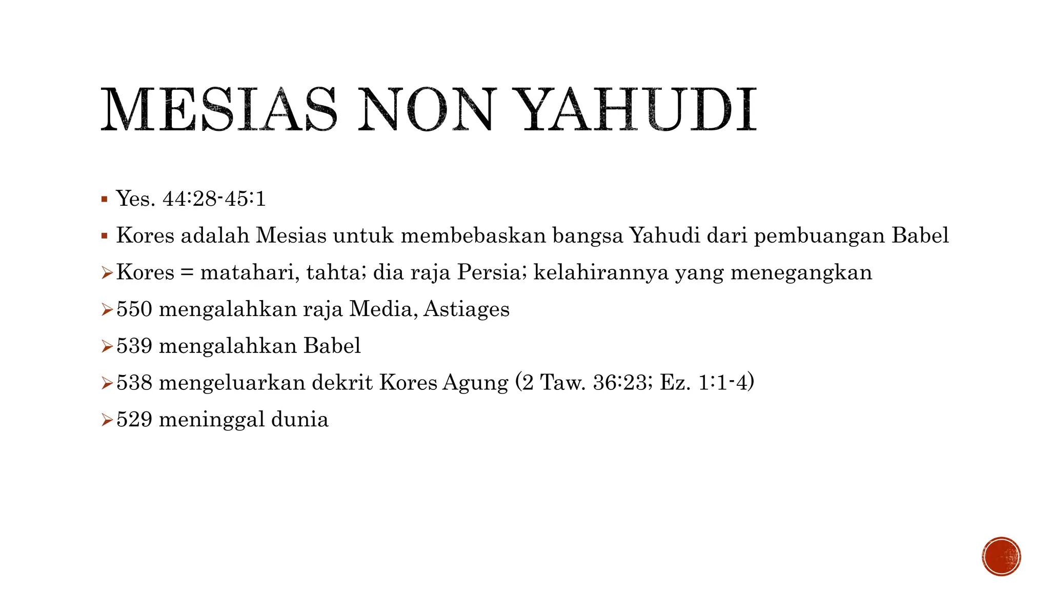 MESSIAH SEJARAH NUBUAT YAKUB PERTAMA KALI | PPTX