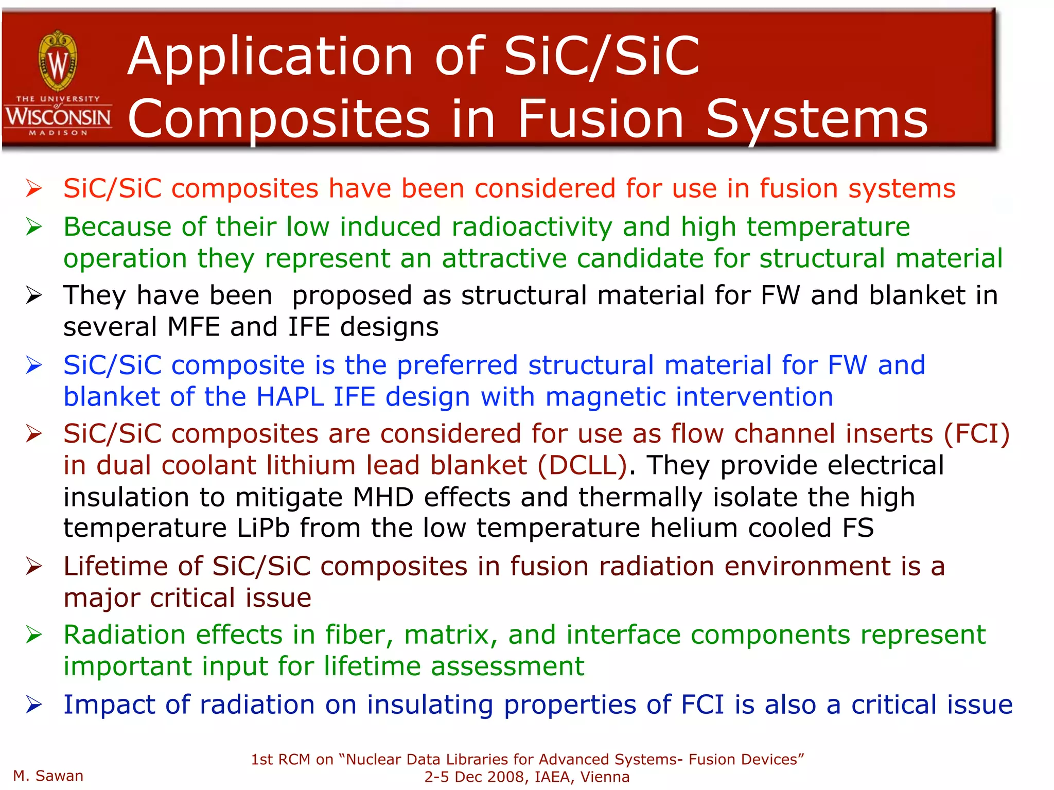 Nuclear damage parameters for SiC composites in fusion system | PDF