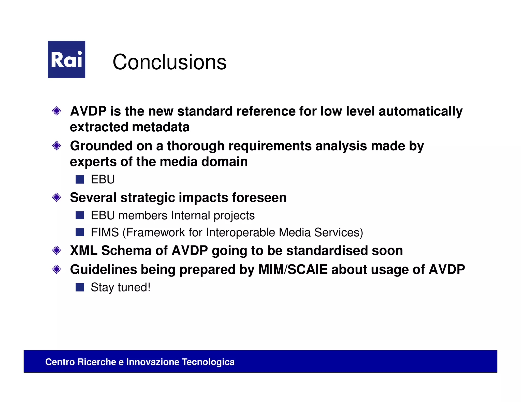 The AudioVisual Description Profile | PDF