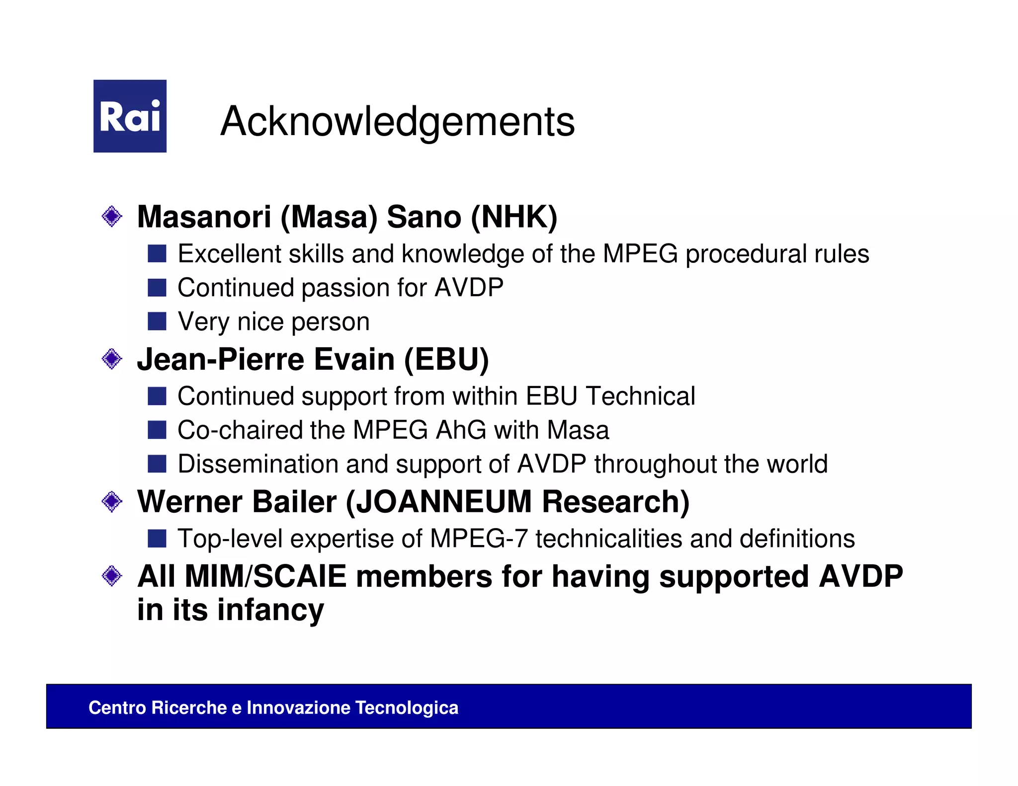 The AudioVisual Description Profile | PDF | Digital Audio | Computer ...