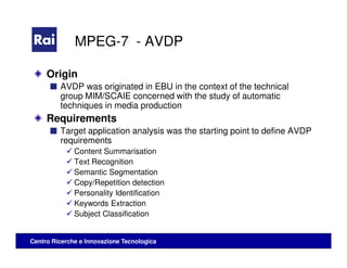 The AudioVisual Description Profile | PDF