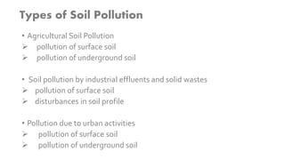 soil pollution- definition, causes and measures control | PPTX