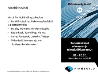 FinnBuild ja FinnBuild Infra Messuvalmennus 30.8.2018, Messukeskus ...
