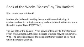 The 5 minute Book Review: "Messy" by Tim Harford | PPTX