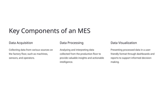 Introduction to MES System Introduction to MES System | PPTX