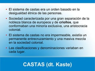Mestizaje y pintura de castas | ODP