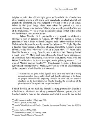 Uma Dhupelia-Mesthrie - Writing The Life of Manilal gandhi | PDF