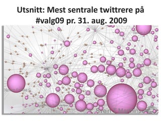 Mest Sentrale Twittrere #Valg09 | PPT