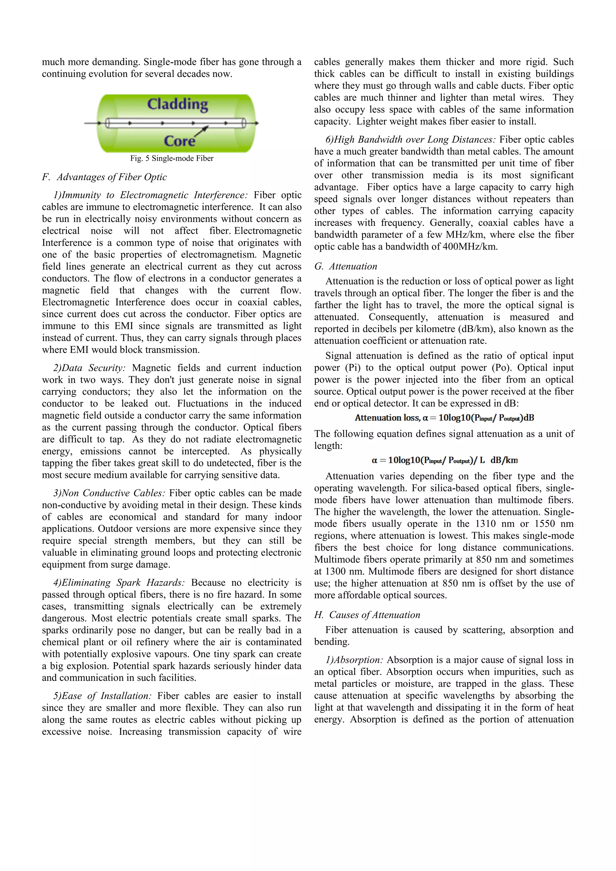 Mesuarement of the attenuatuion of the optical fiber ieee format | PDF