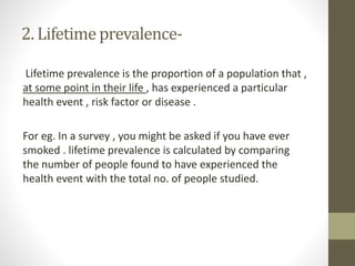 Mesurement of morbidity (prevalence) presentation | PPTX