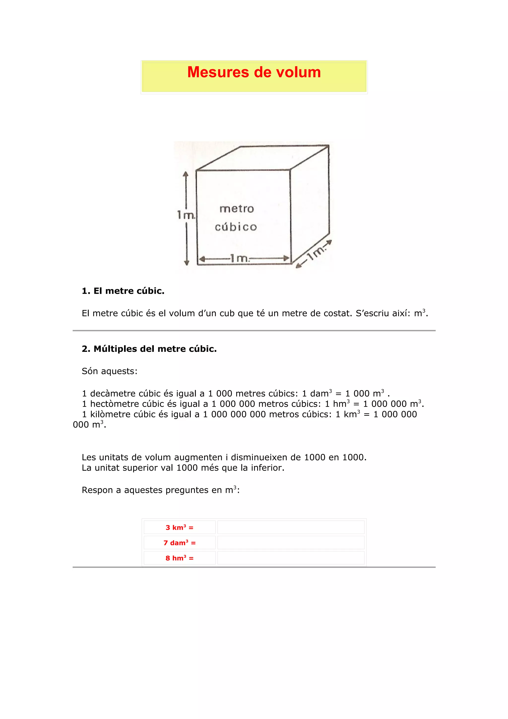 Mesures De Volum | DOC