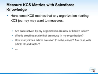 Mesure KCS metrics with Salesforce Knowledge | PPT