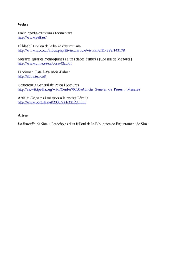 Mesures tradicionals | PDF