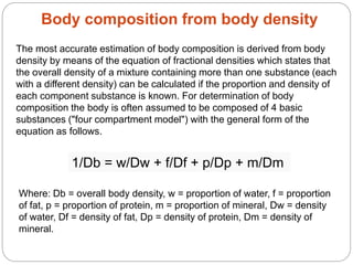 Mesurment of body composition | PPTX