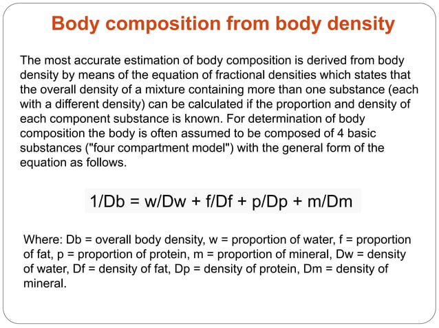 Mesurment of body composition | PPTX