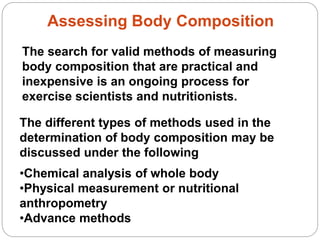 Mesurment of body composition | PPTX