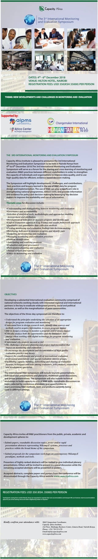 THE 3rd INTERNATIONAL MONITORING AND EVALUATION SYMPOSIUM | PDF