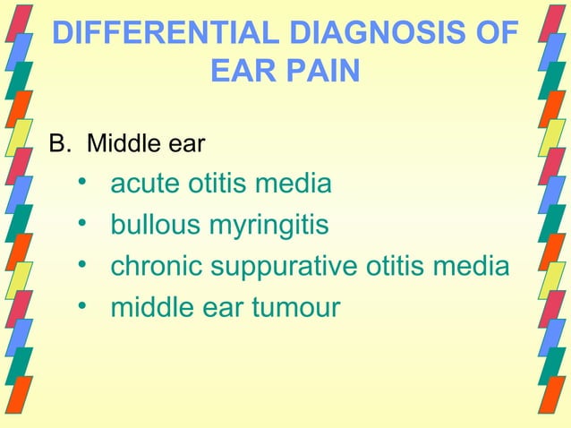 PRESENTATIONS OF MIDDLE EAR DISEASE PRESENTATIONS OF MIDDLE EAR DISEASE ...