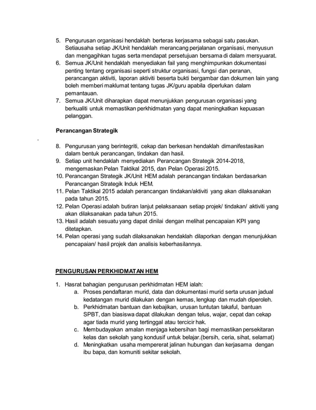 Dasar Pengurusan HEM | DOCX