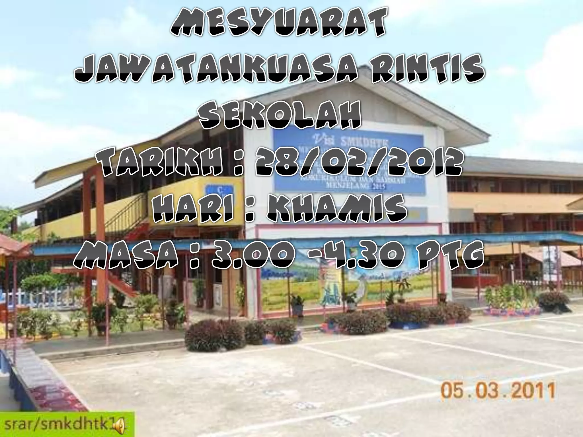 Mesyuarat jawatankuasa rintis sekolah | PPTX