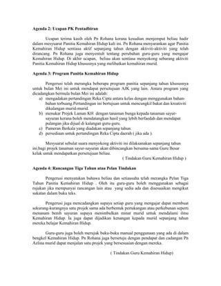 Mesyuarat panitia kemahiran hidup kali 2 skj | PDF