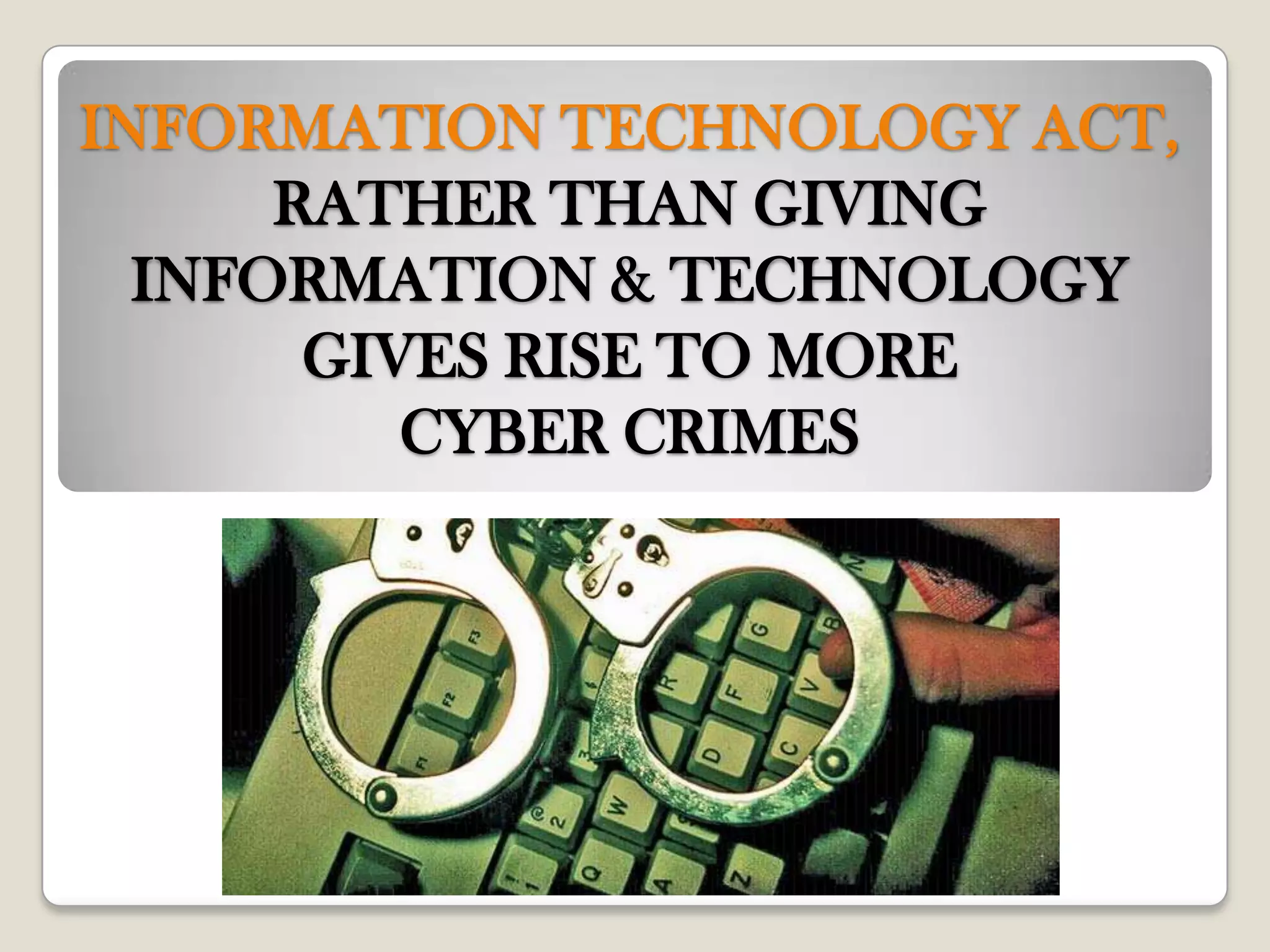 Information technology act | PPTX