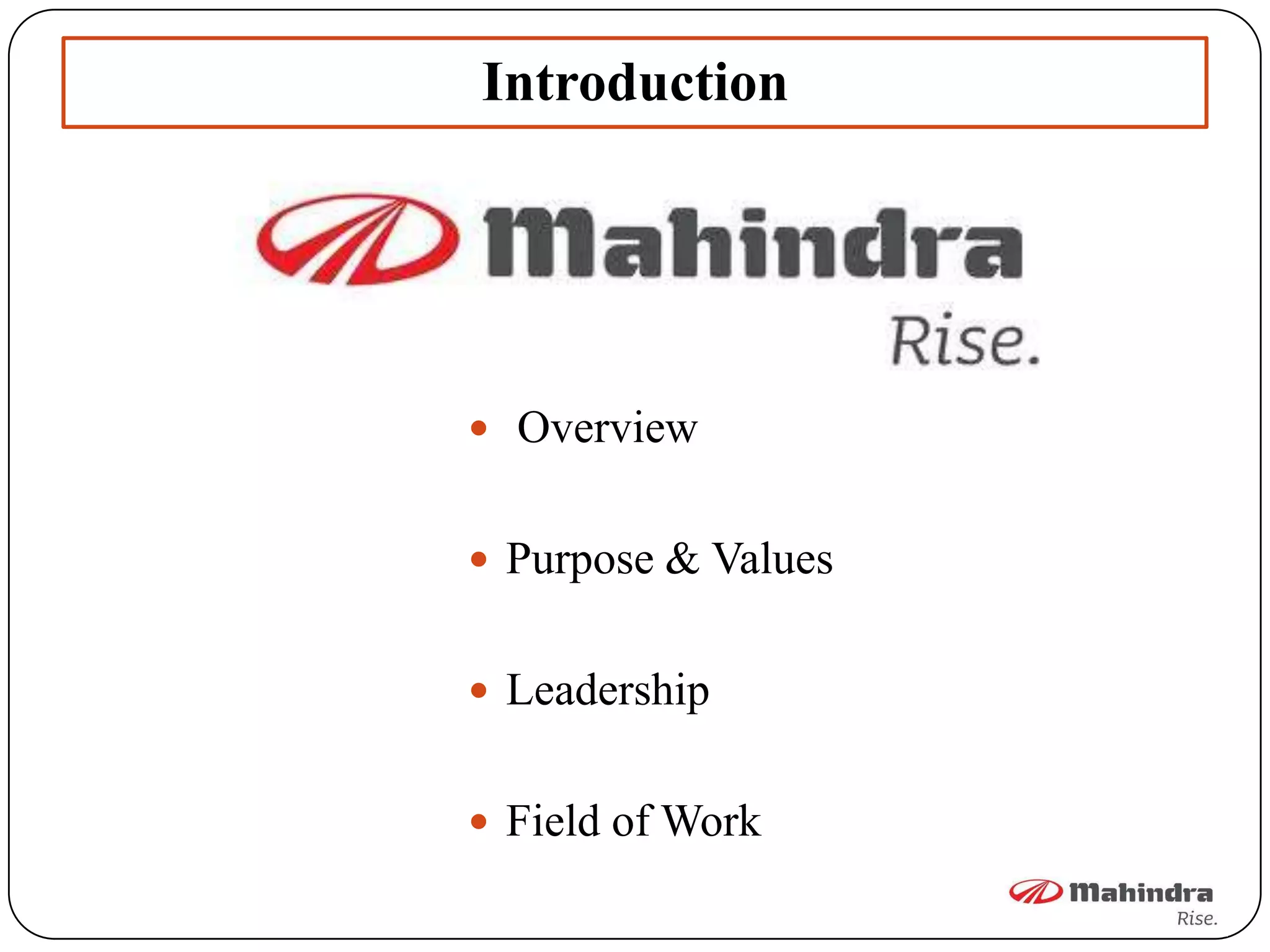 Mahindra & Mahindra - Proficiencies & Ethics in HRM | PPTX
