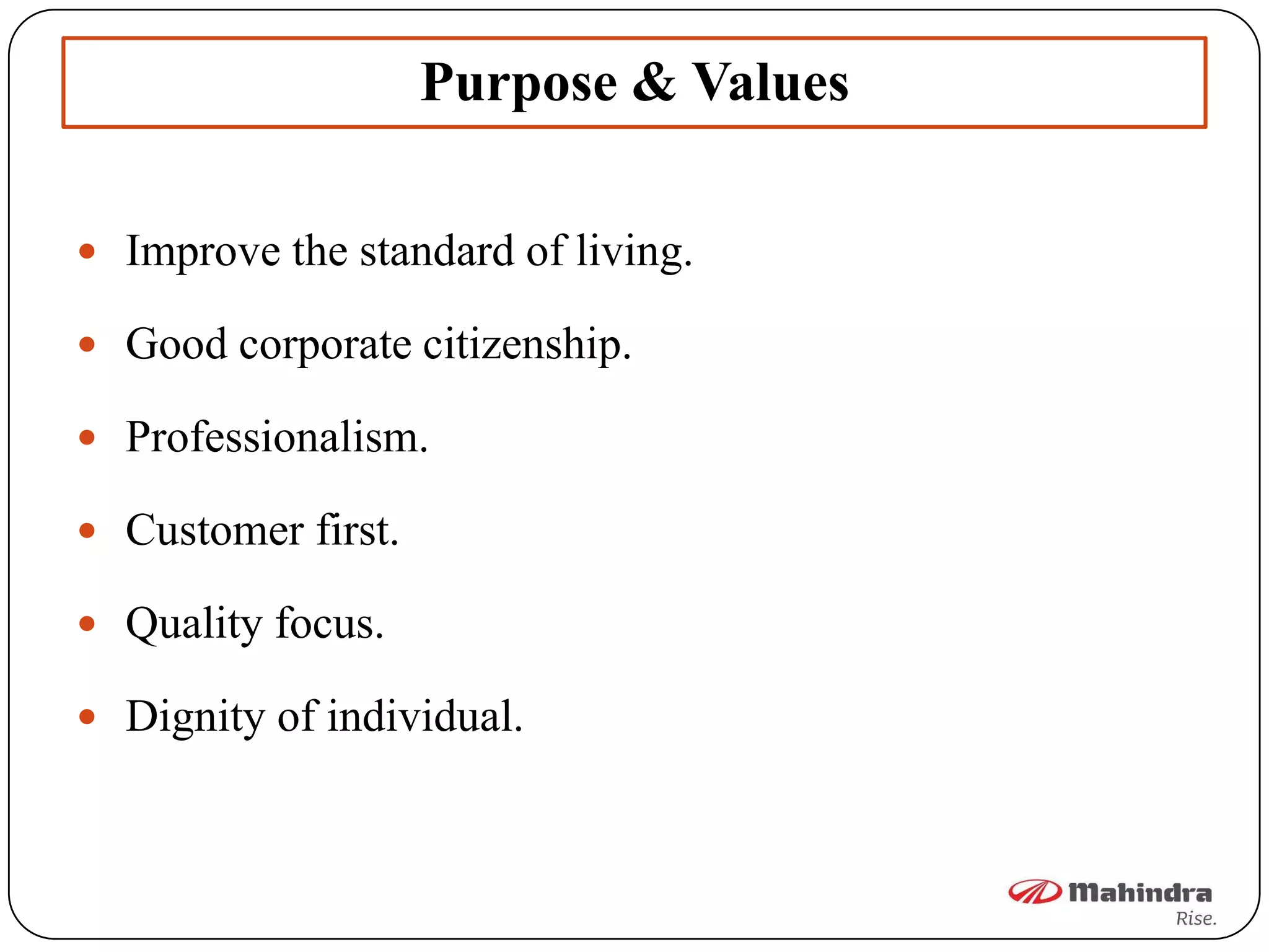 Mahindra & Mahindra - Proficiencies & Ethics in HRM | PPTX