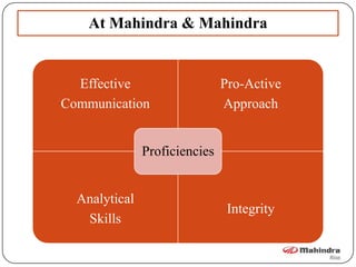 Mahindra & Mahindra - Proficiencies & Ethics in HRM | PPTX