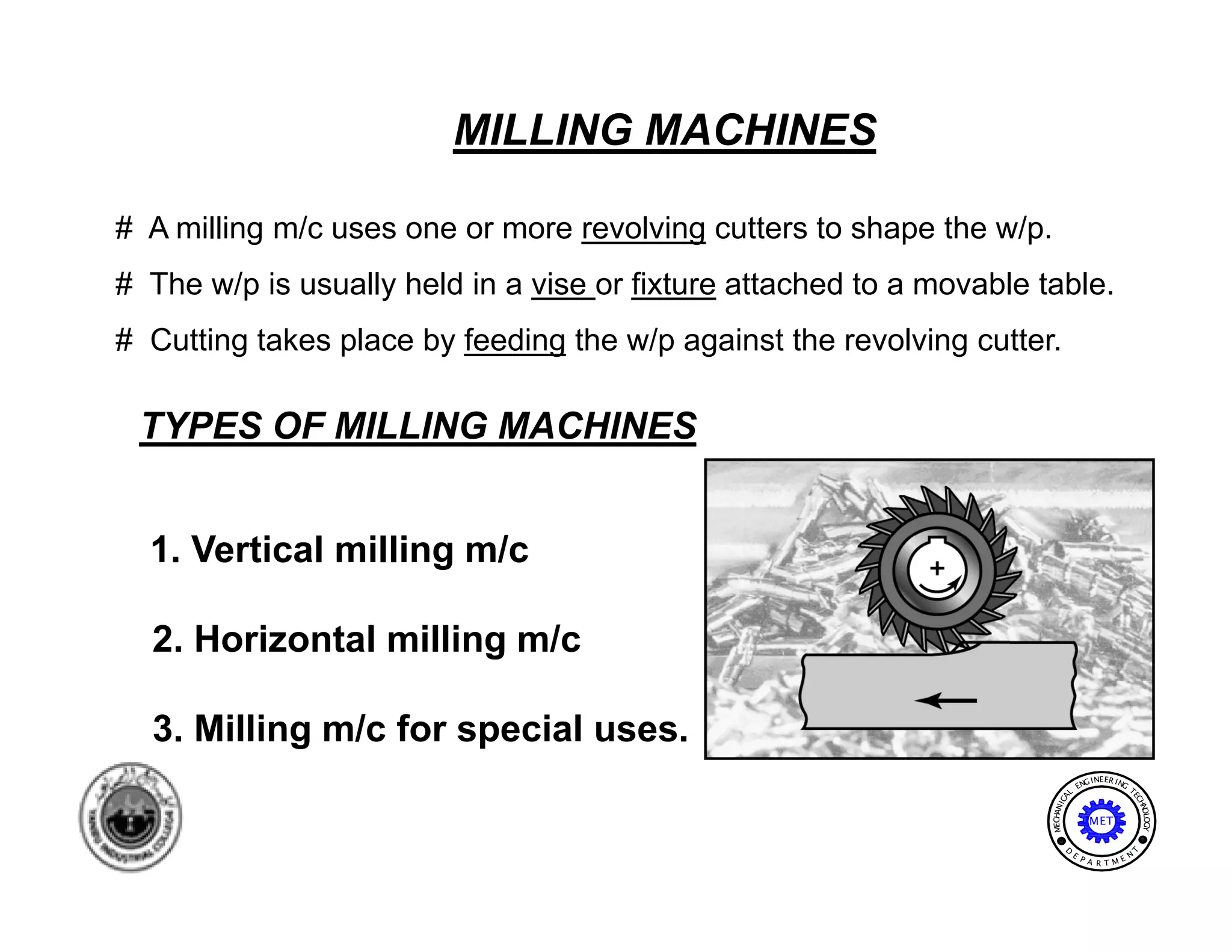 Met 103 module--5_milling | PDF