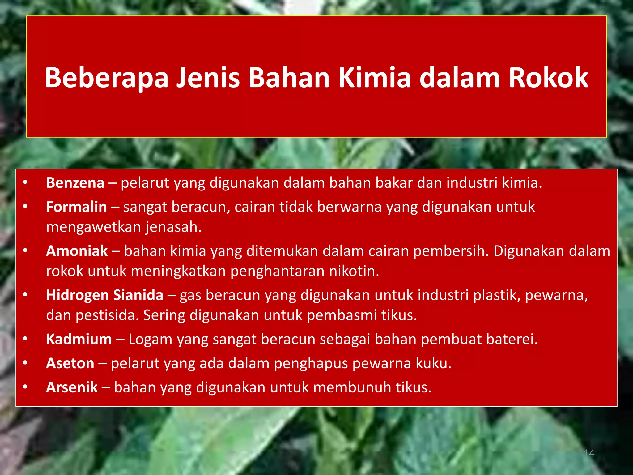 Kimia dan rokok - Updated slide 7 Desember 2019 | PPTX