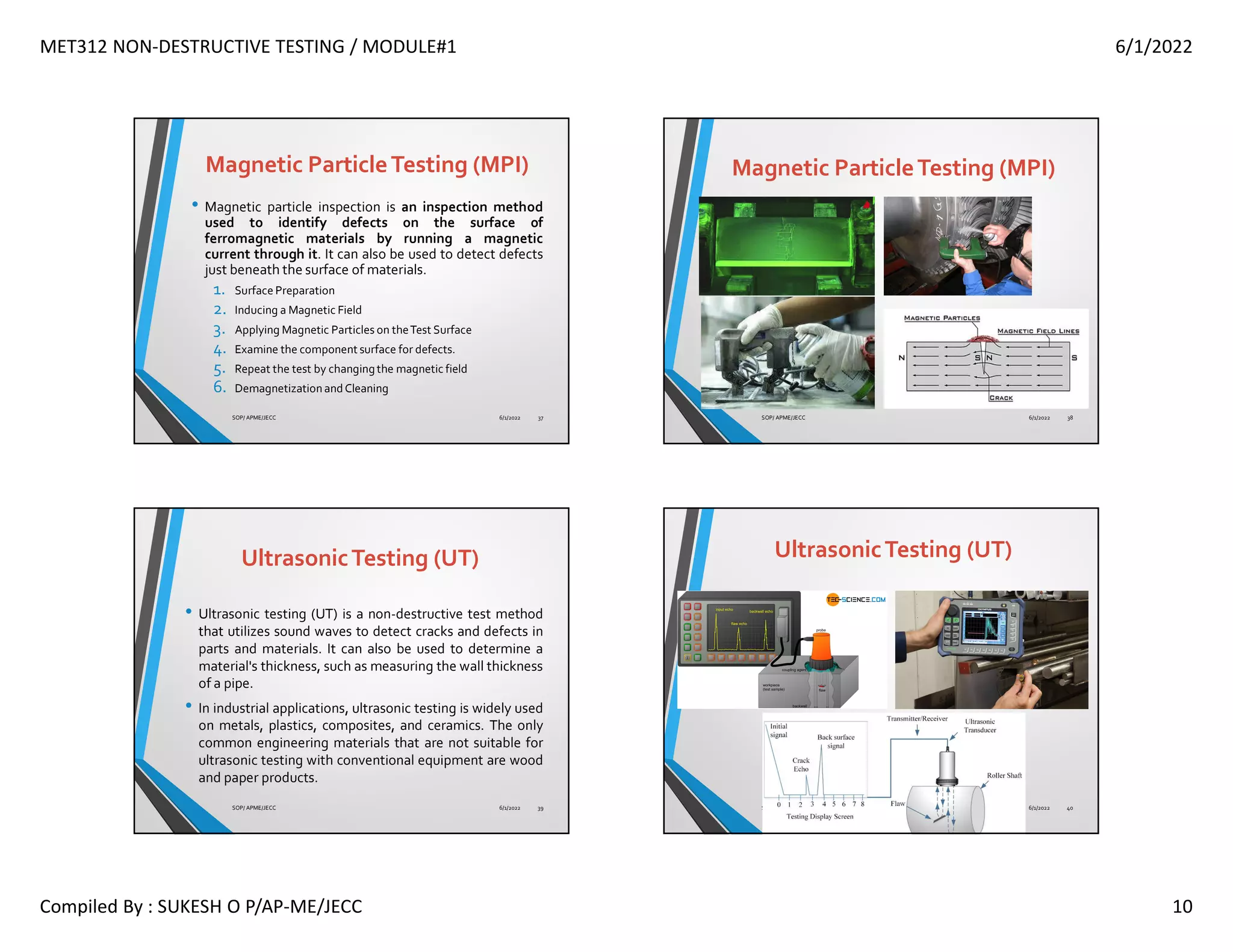 NDT_Introduction & Visual InspectionModule-1 | PDF